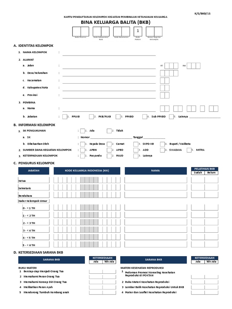 Formulir - BKB - 15 | PDF