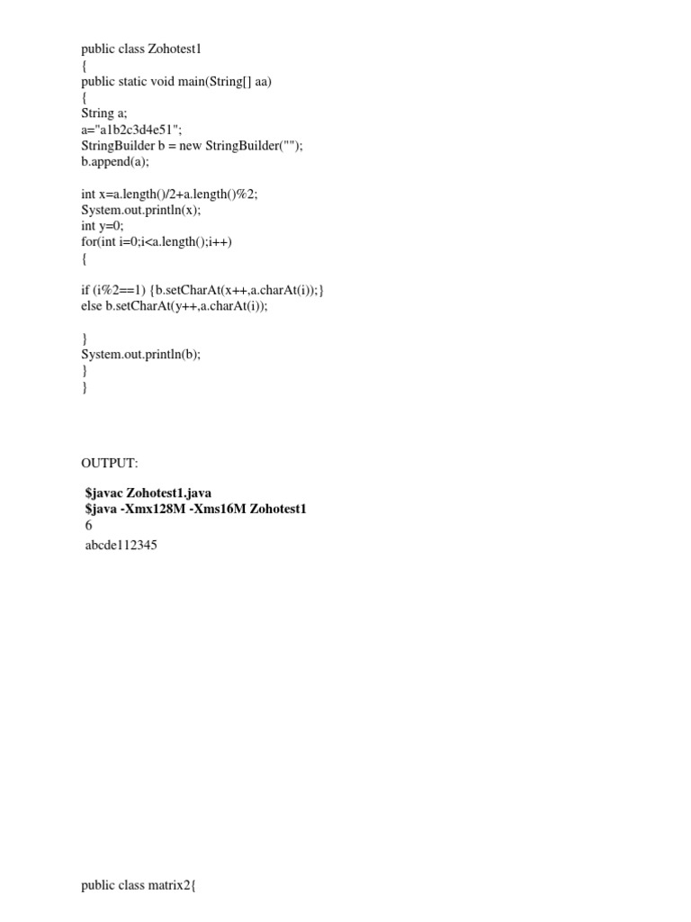 ZOHO Questions and Solutions | PDF | Computer Programming | Software Engineering