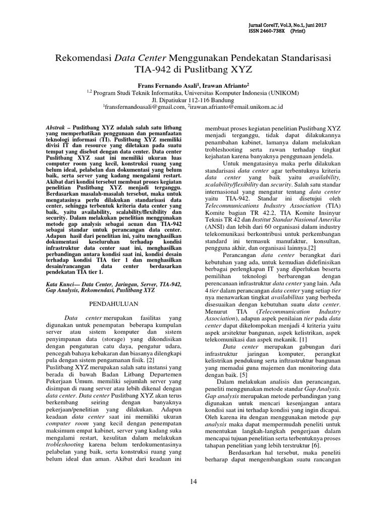 Contoh RAB Data Center | PDF