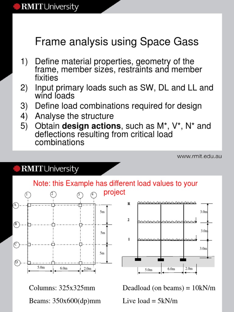 Spacegass Tutorial2015 | PDF | Structural Load | Beam (Structure)