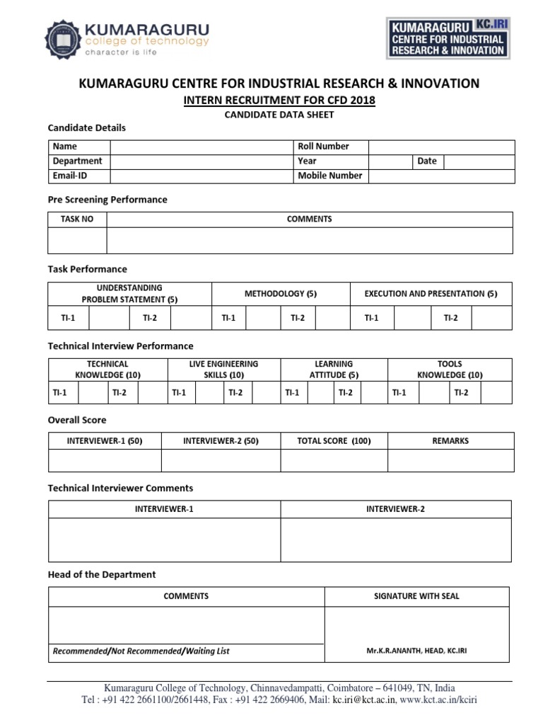 Candidate Datasheet Template | PDF | Computers | Technology & Engineering