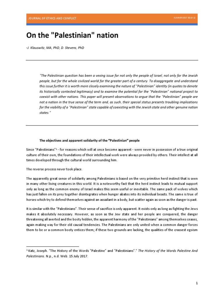 On The Palestinian Question | PDF | Mandatory Palestine | Deception