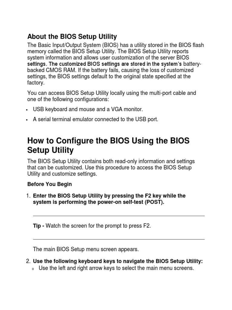 About The BIOS Setup Utility | PDF | Computers | Technology & Engineering