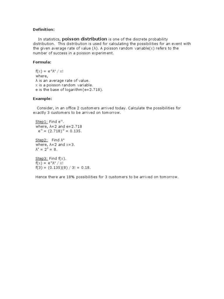 Poisson Examples | PDF | Poisson Distribution | Teaching Mathematics