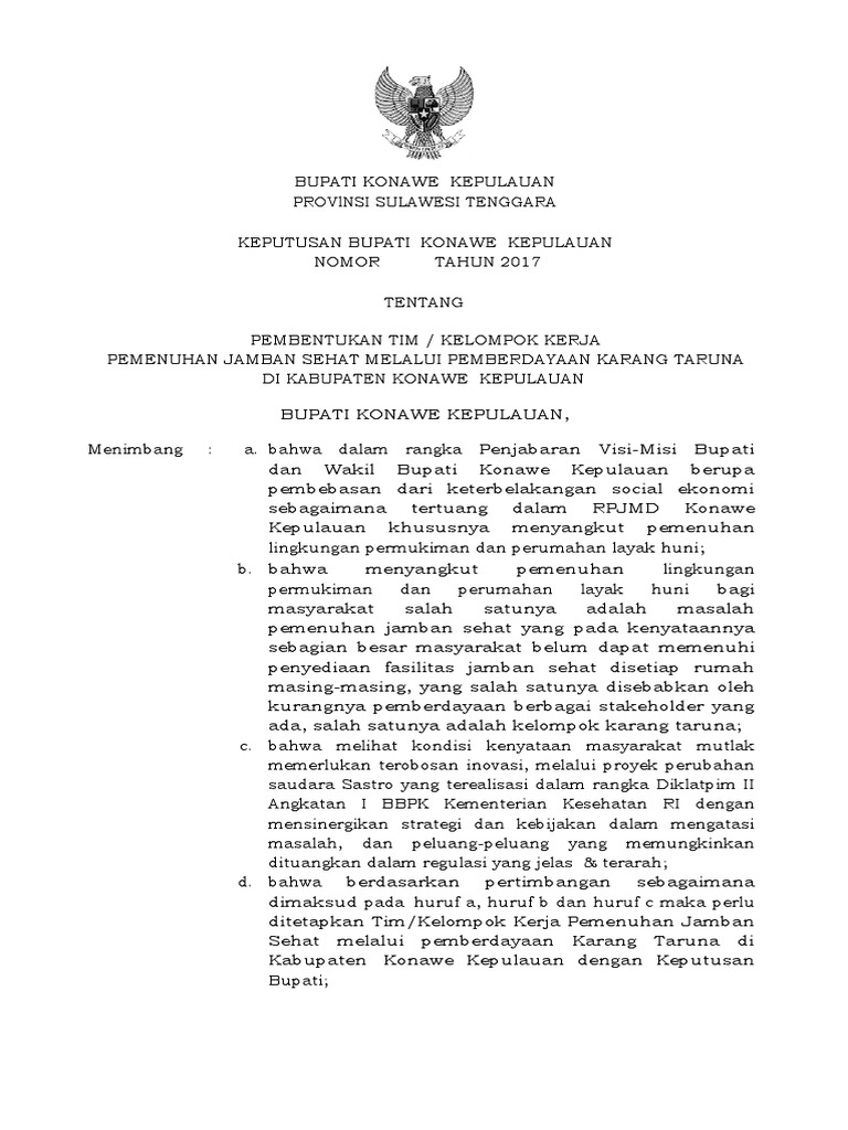 SK Tim Efektif Proyek Perubahan - SELESAI | PDF