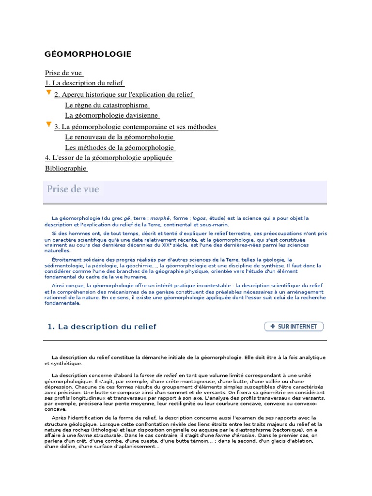 GEOMORPHOLOGIE | PDF | Géomorphologie | Terre