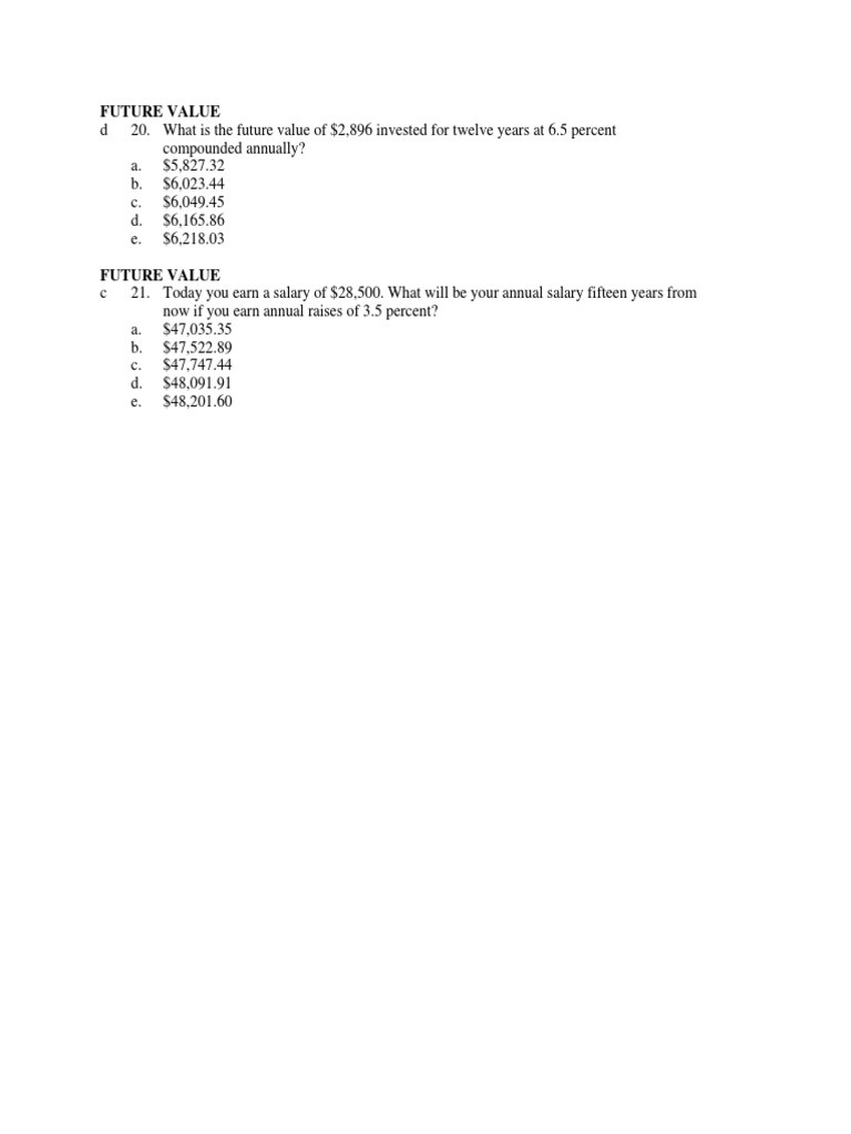Exercise 5 and 6 | PDF | Present Value | Mathematical And Quantitative Methods (Economics)