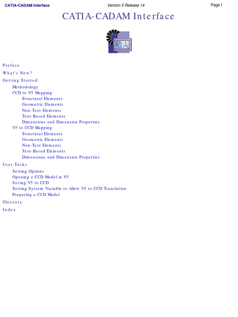 CATIA-CADAM Interface: Preface What's New? Getting Started | PDF | Character Encoding ...