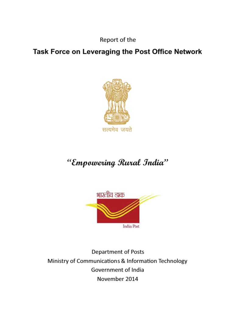 India Post Task Force Report | PDF | Financial Services | Economies