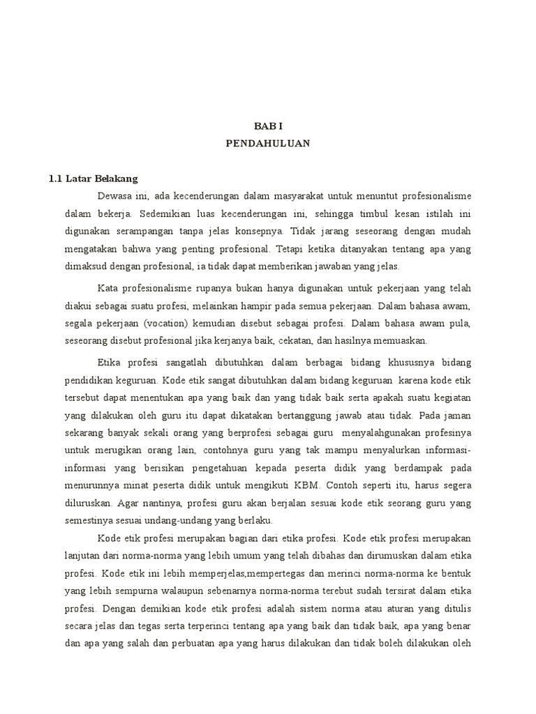 Pentingnya Etika dalam Profesi Guru | PDF