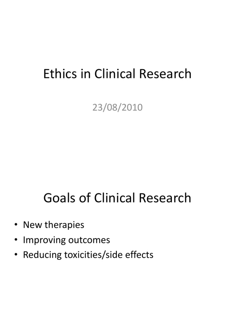 Ethics in Clinical Research | PDF | Institutional Review Board ...