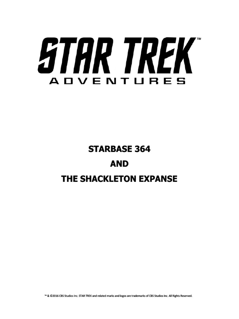 Star Trek Adventures Starbase 364 and The Shacklet | PDF | Starfleet ...