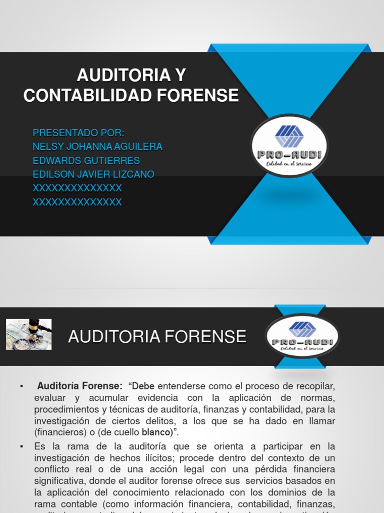 Presentacion Auditoria y Contabilidad Forense | PDF | Auditoría ...