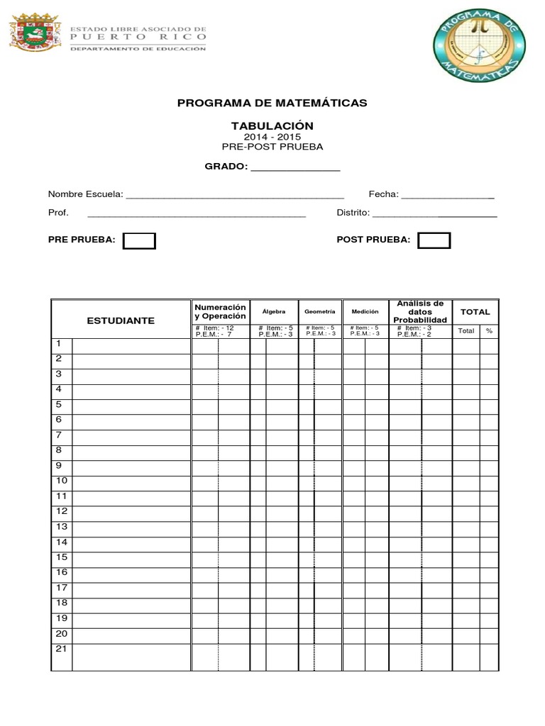 Hoja de Tabulación PDF | PDF