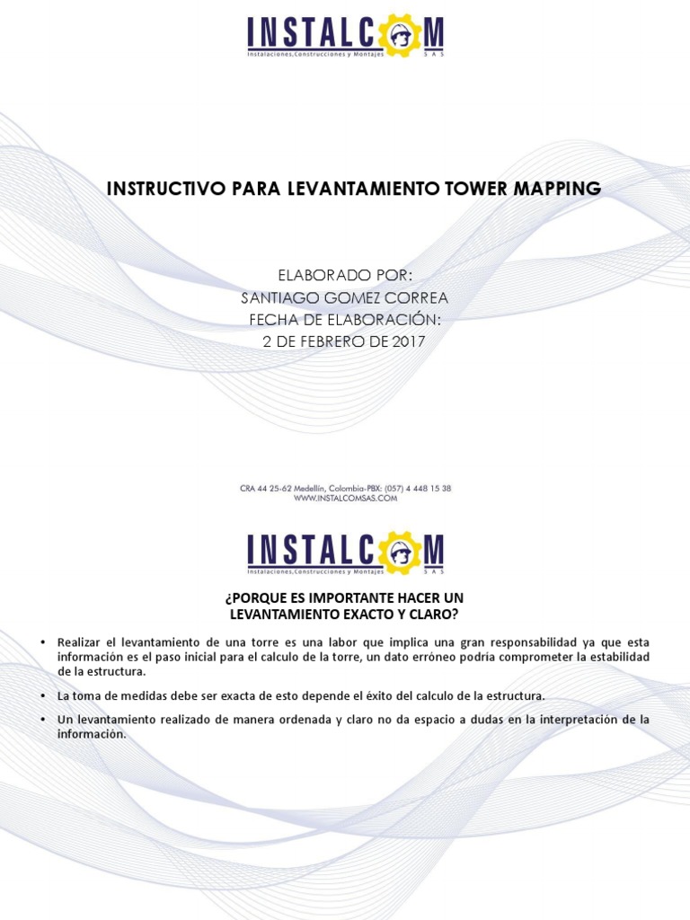 Manual Toma de Dimensiones Tower Mapping | PDF