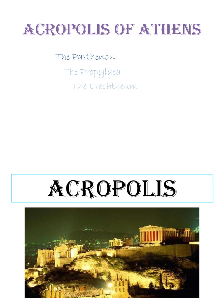 Acropolis of Athens: Key Structures | PDF | Social Science