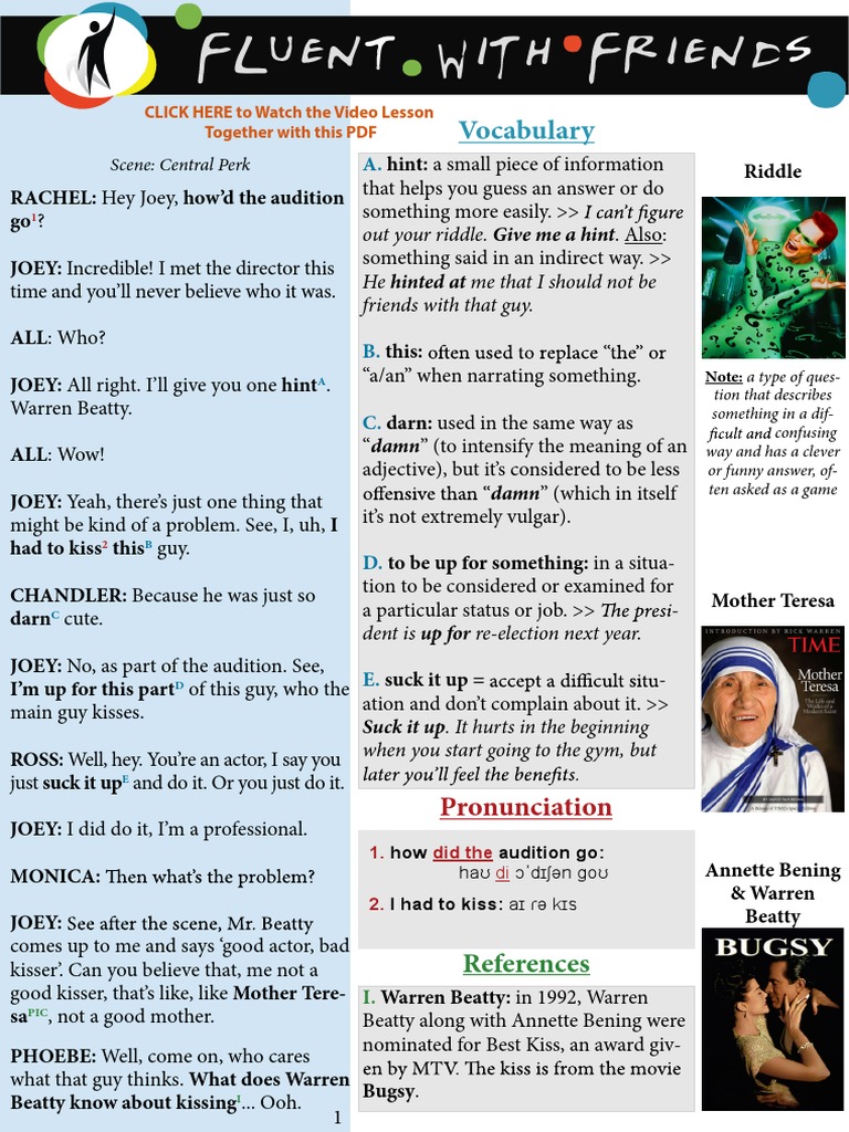 Vocabulary | PDF | Friends