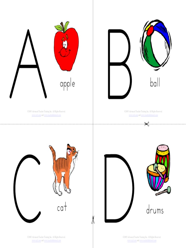 Alphabet Flashcards PDF | PDF