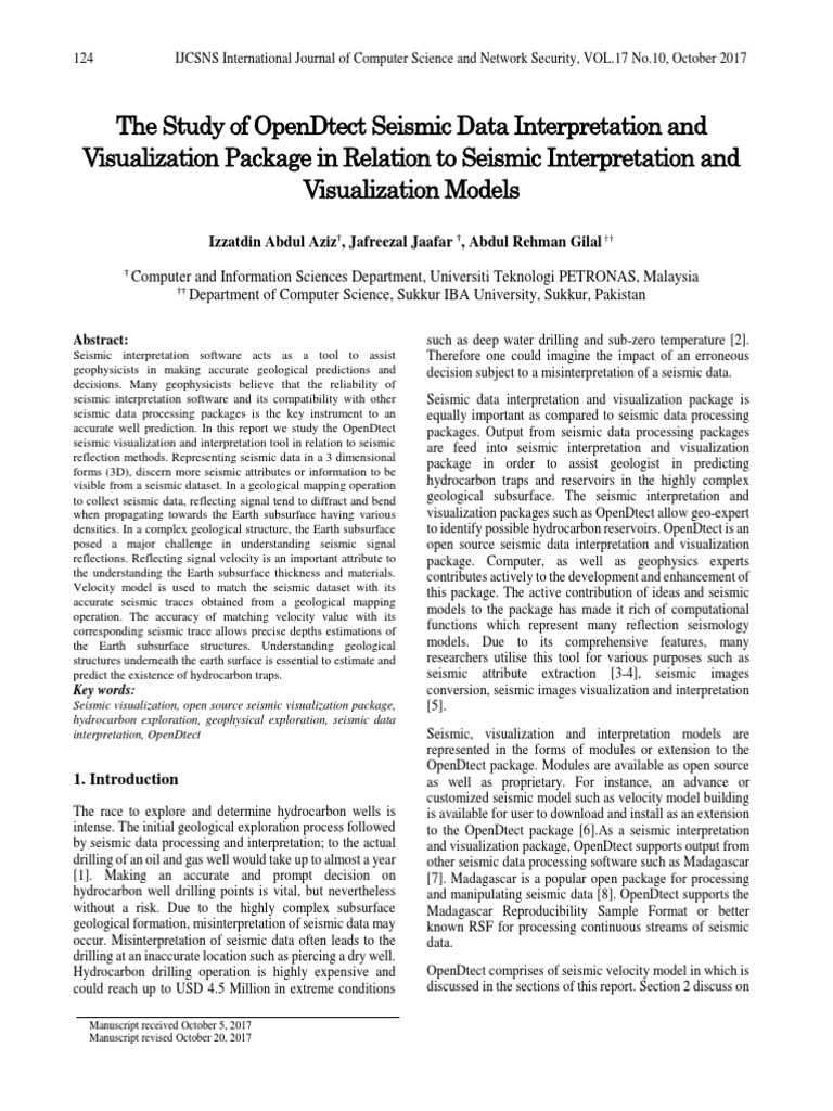 Opendtect Seismic Data Interpretation and Visualization Package in ...
