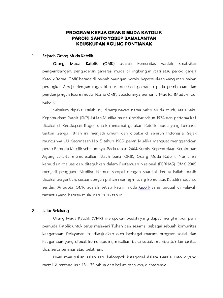 Draft Program Kerja | PDF