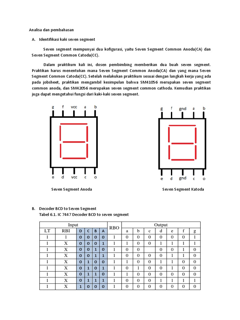 Praktikum Seven Segment dan Decoder | PDF