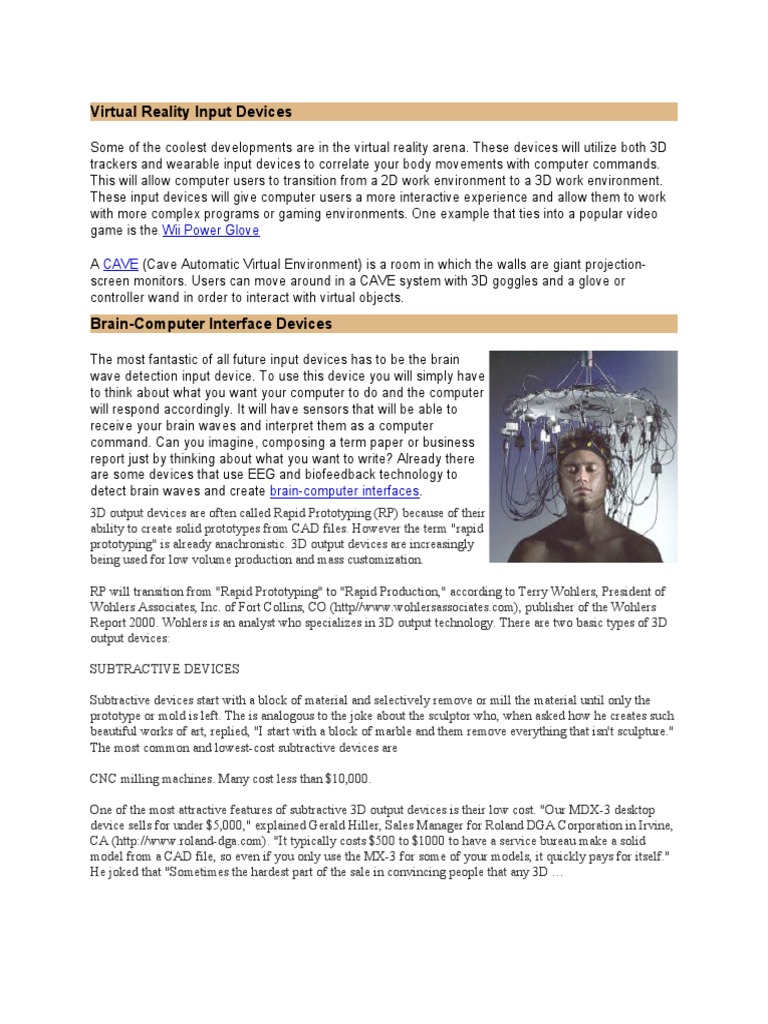 Virtual Reality and Digital Voice Devices | PDF | Virtual Reality ...