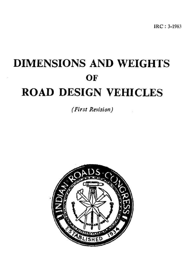 Road Vehicle Dimensions & Weights IRC 3-1983 | PDF | Semi Trailer Truck ...