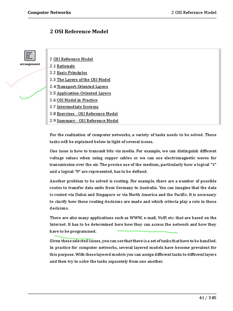 2 OSI Reference Model: Computer Networks | PDF | Osi Model | Internet ...