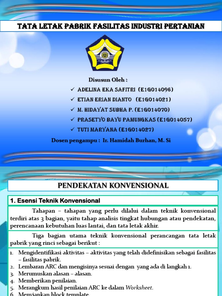 Tata Letak Pabrik Fasilitas Industri Pertanian | PDF