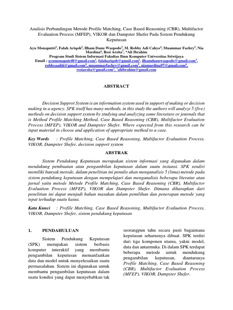 TUGAS SPK JURNAL Fix | PDF | Komputer