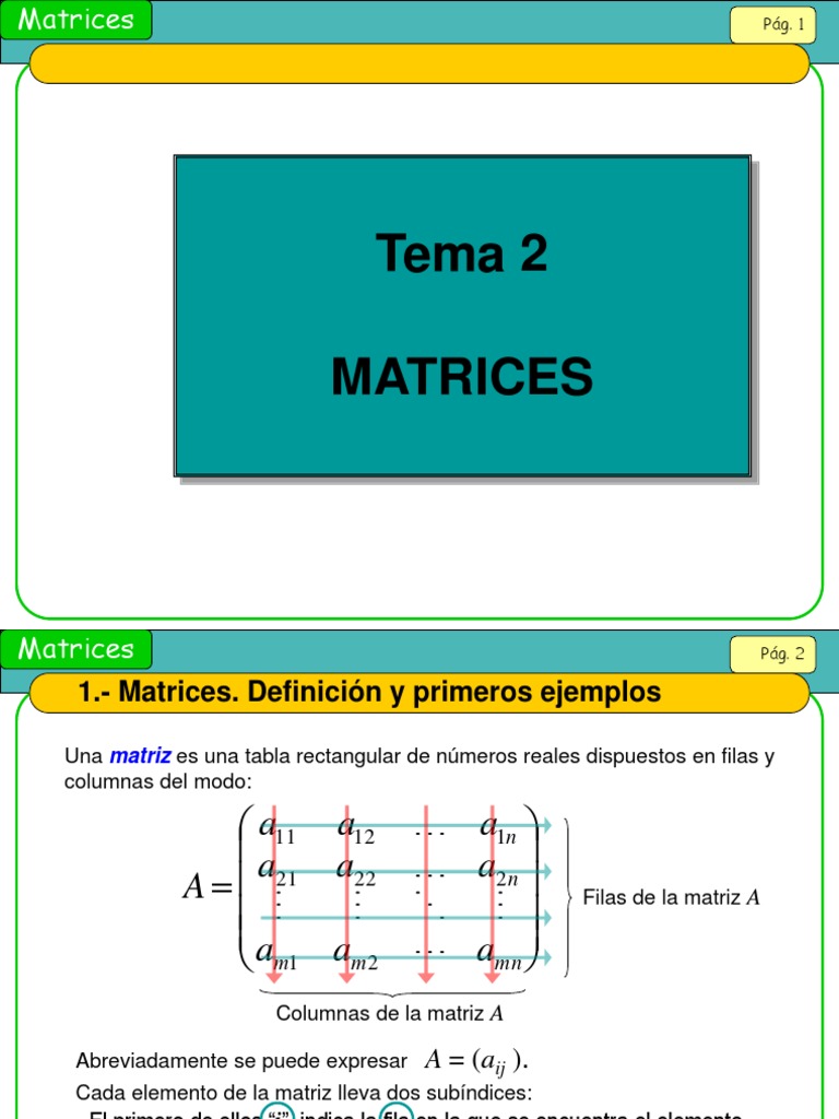 Clases de Matrices (2015-II) | PDF | Matriz (Matemáticas) | Relaciones ...