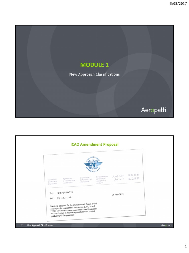 ICAO New Approach Classifications Guide | PDF | Aviation Safety ...