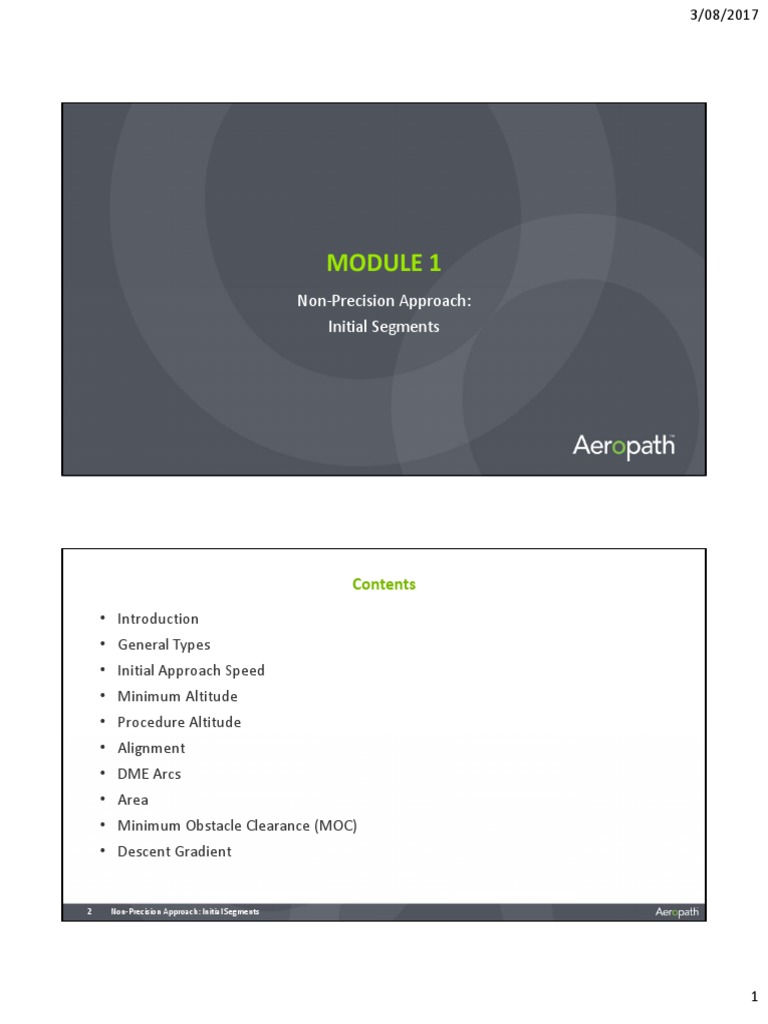 Module 1: Non Precision Approach: Initial Segments | PDF | Navigation ...