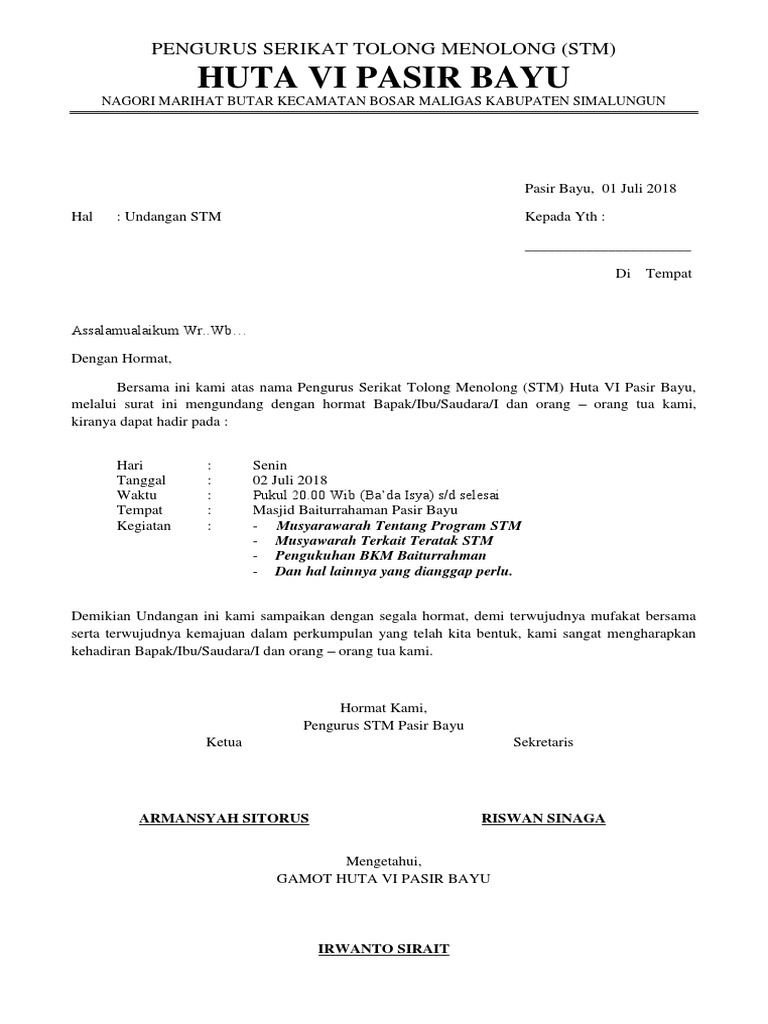 Pengurus Serikat Tolong Menolong | PDF