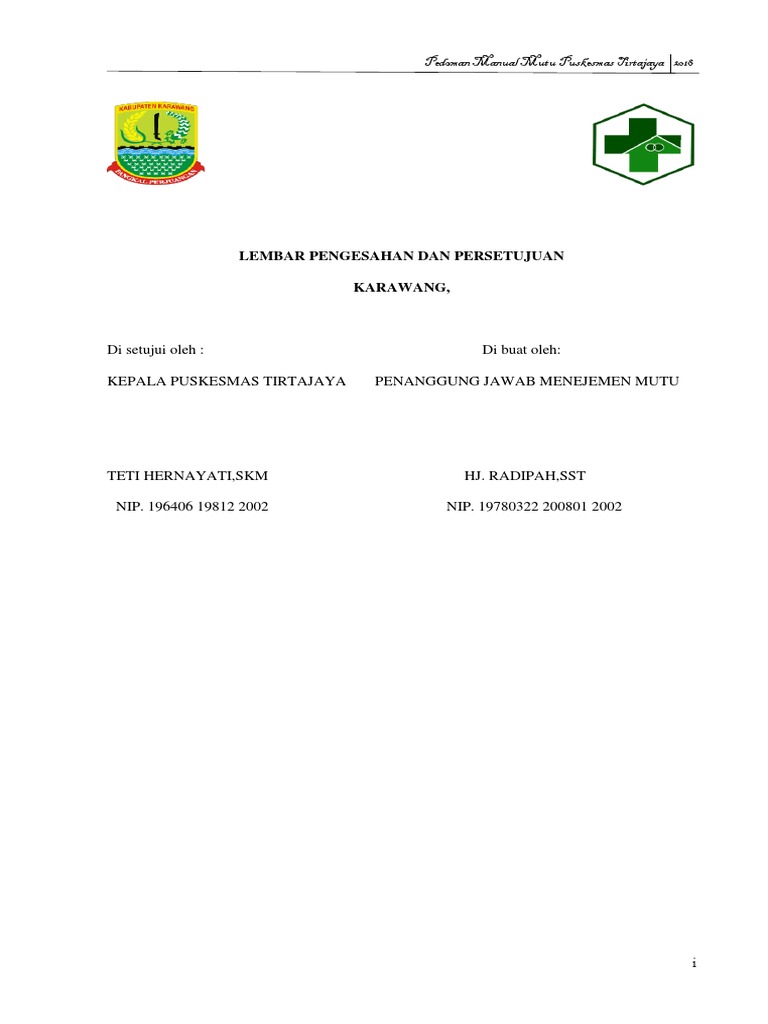 Lembar Pengesahan Dan Persetujuan | PDF