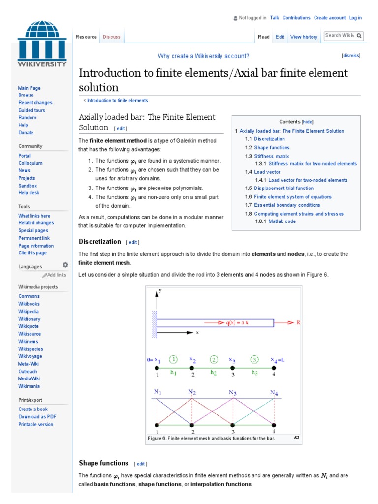 Introduction To Finite Elements - Axial Bar Finite Element Solution ...