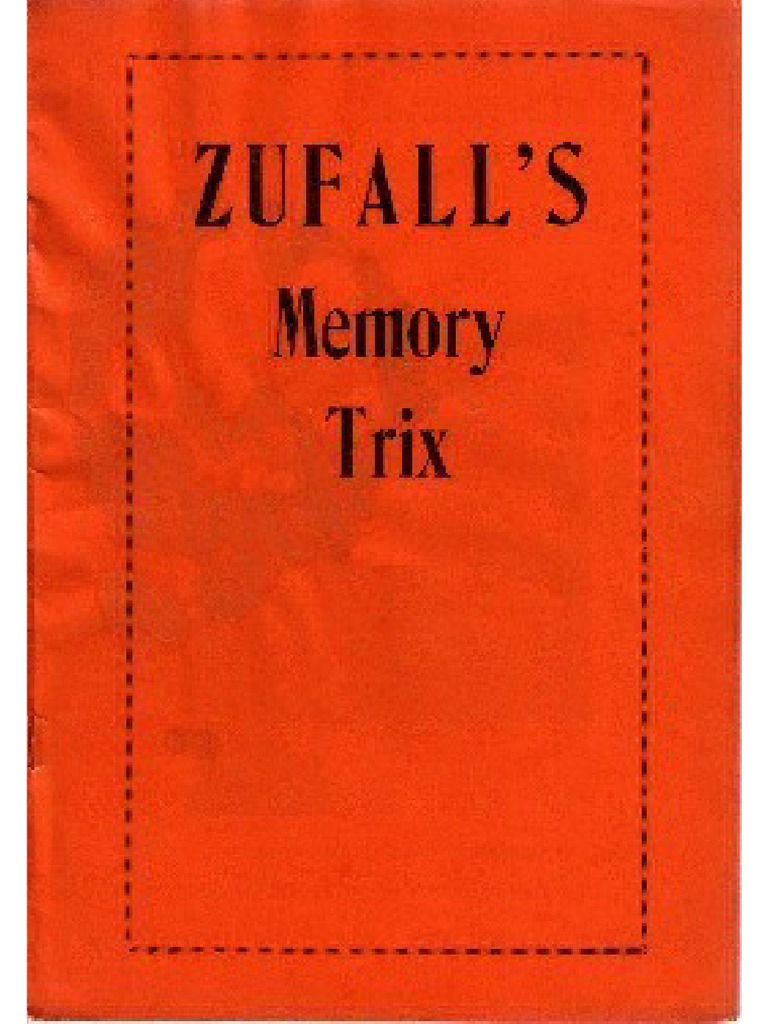 Bernard Zufall - Memory Trix 1 | PDF