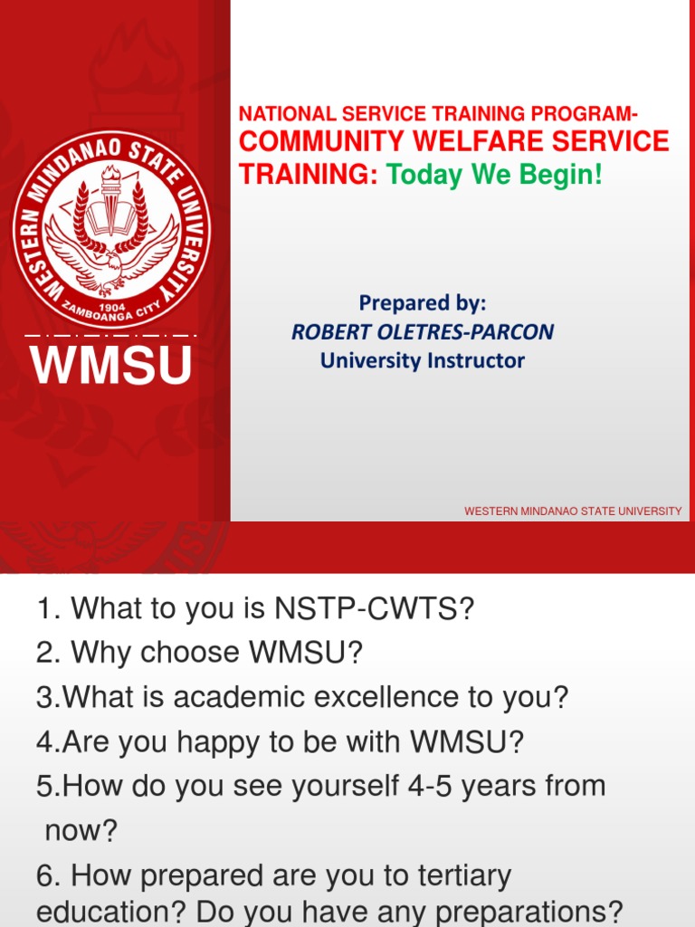 NSTP Orientation: Vision and Mission Overview | PDF | Sustainability ...