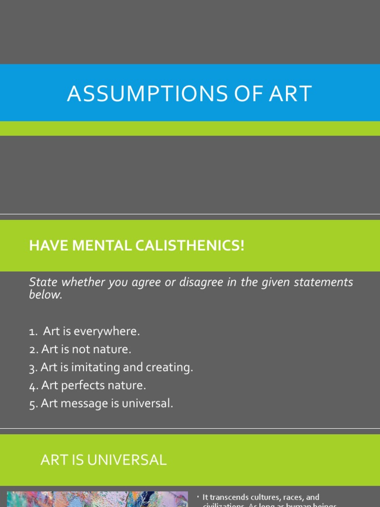Assumptions-of-art-1.pptx | The Arts | Traditions