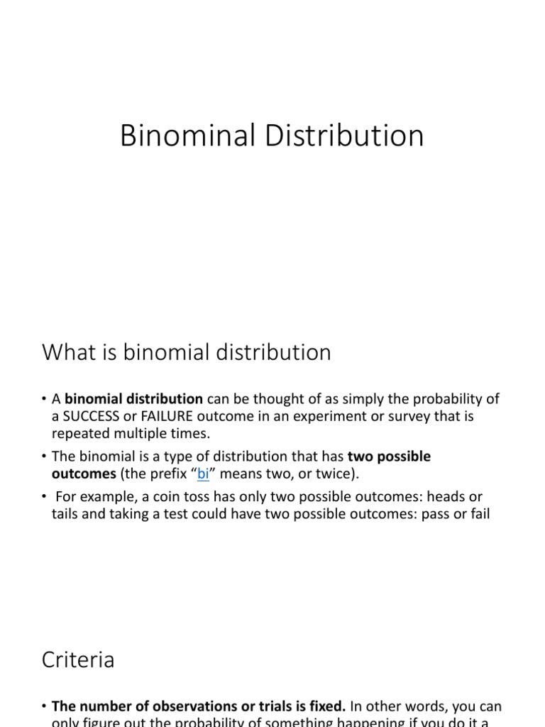 Binominal Distribution, Poisson and Exponential | PDF | Probability ...