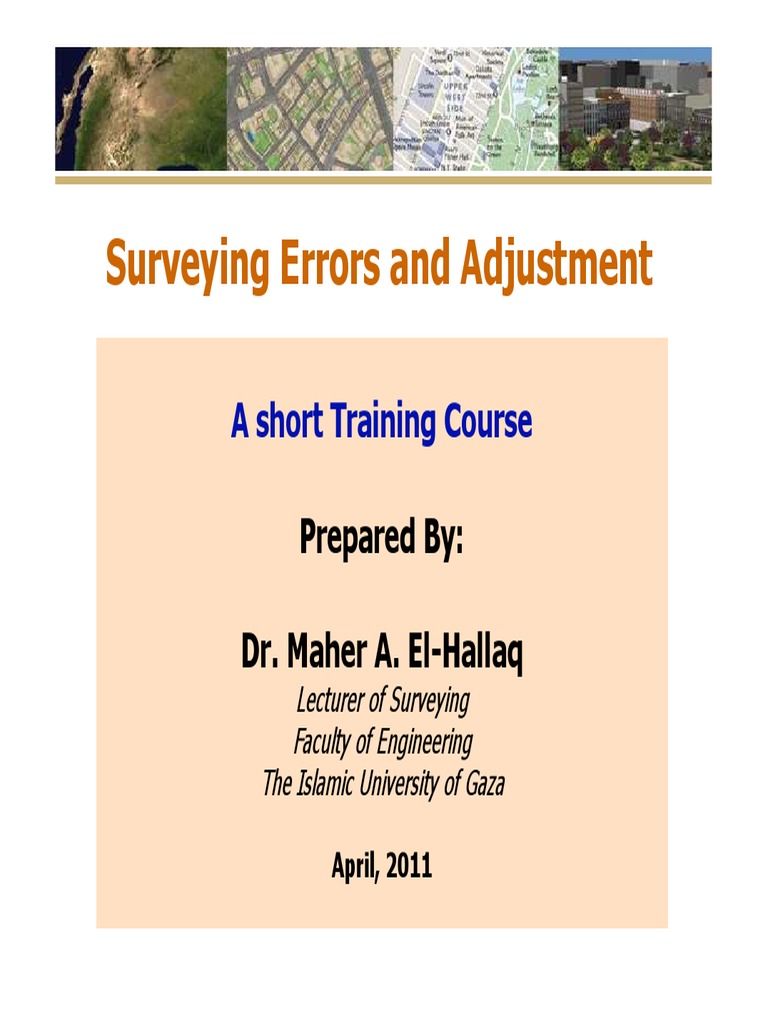 Surveying Errors And Adjustment Pdf Observational Error Surveying