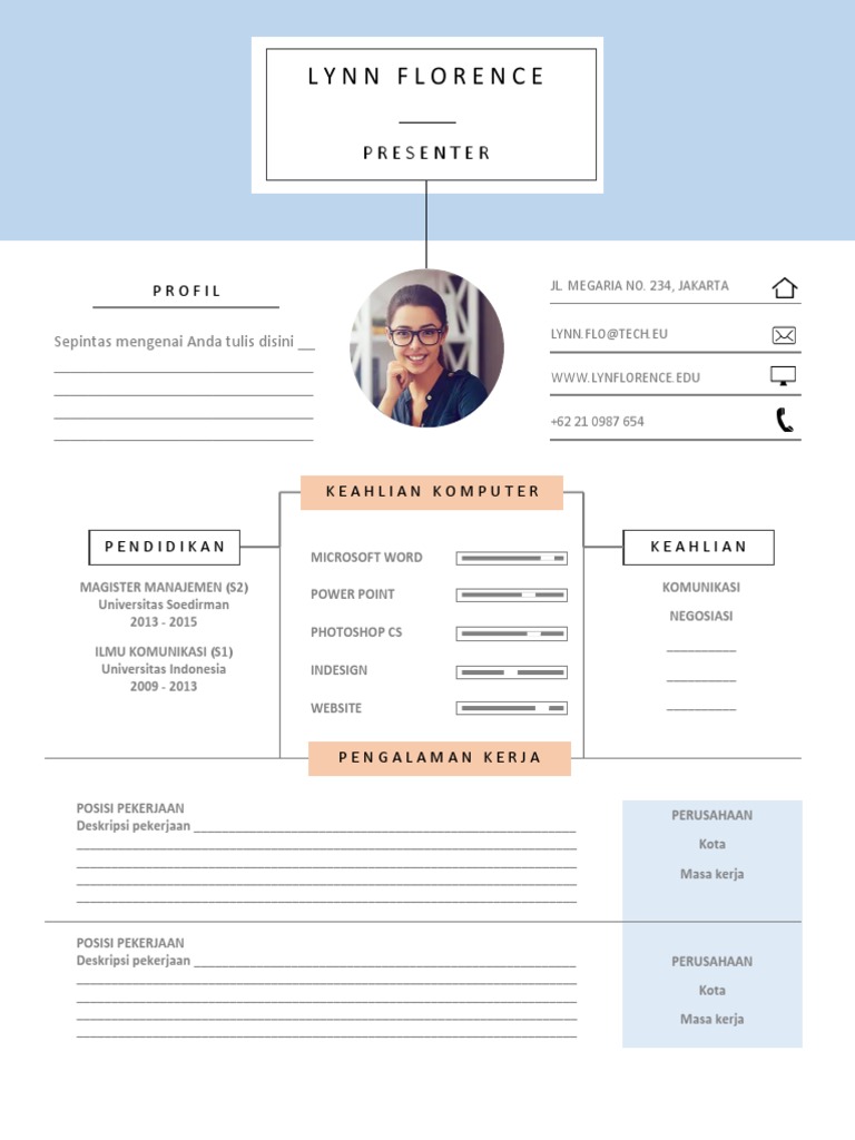 Contoh CV Kreatif Dan Elegan | PDF