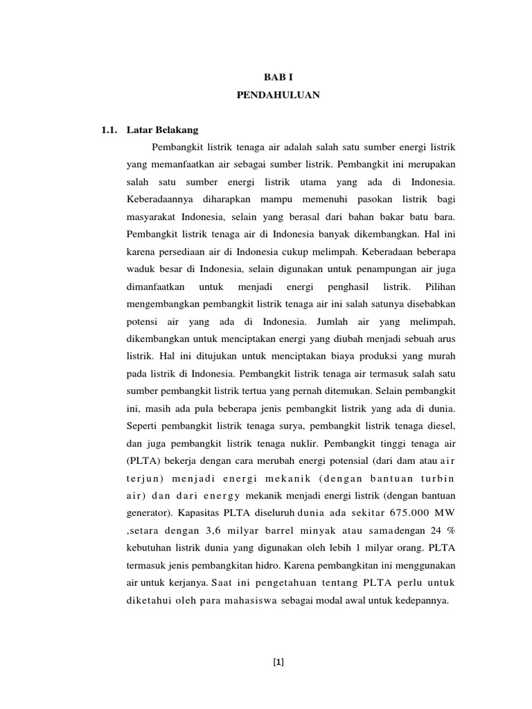 Laporan Plta Riam Kanan | PDF