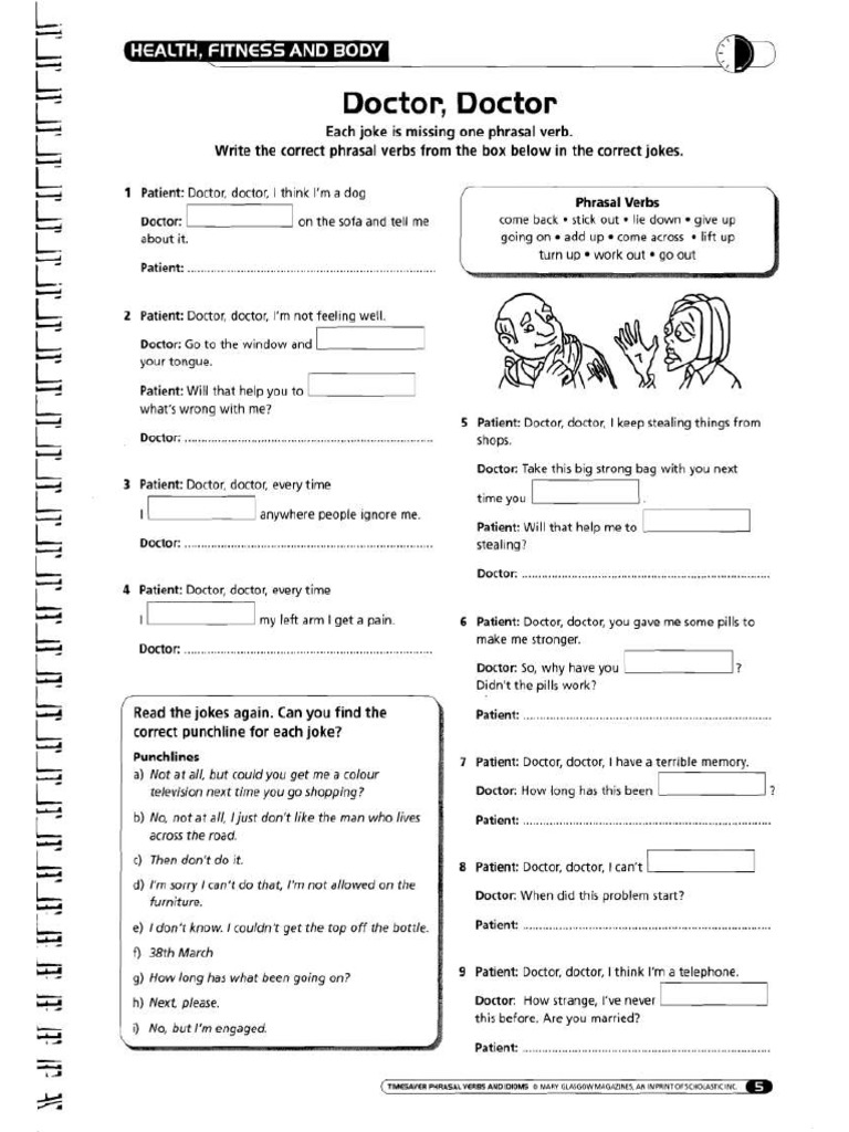 Jokes With Phrasal Verbs of English | PDF