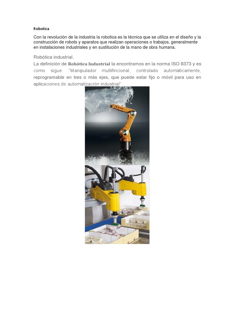 Robotica 1er Deber | PDF | Robot | Robótica