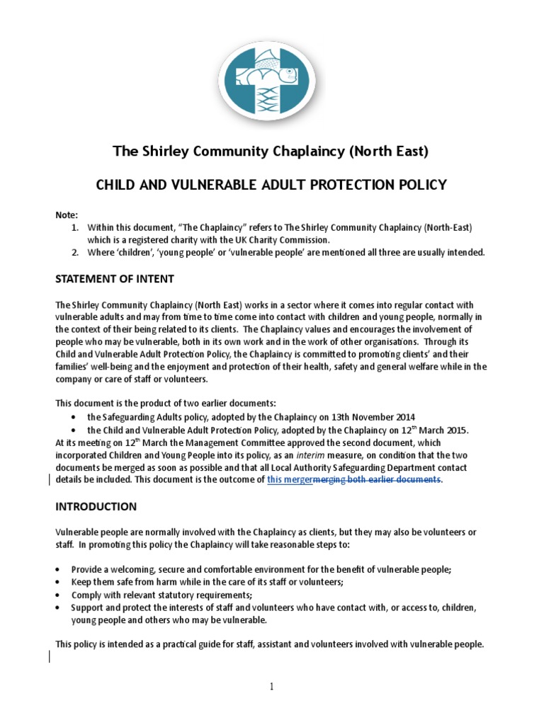 Child and Adult Safeguarding Policy Revd June 2018 | PDF | Social ...