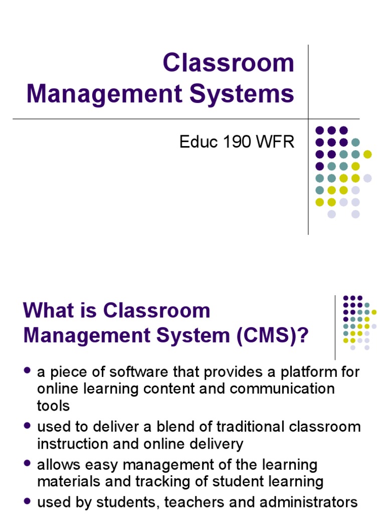 Classroom Management Systems | PDF | Communication | Computing