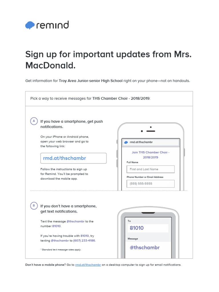 Remind Instructions Pdf