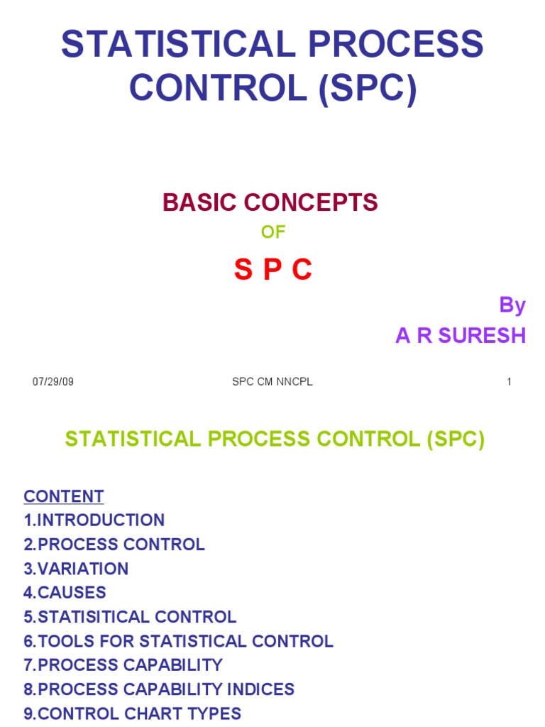 Statistical Process Control (SPC) | PDF | Standard Deviation | Mean