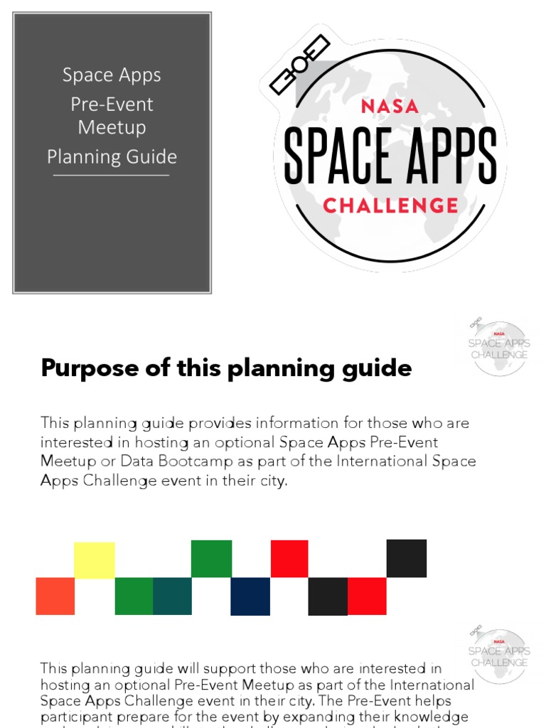 Space Apps 2018 PreEvent Meetup Planning Guide 2018 | PDF | Hashtag ...